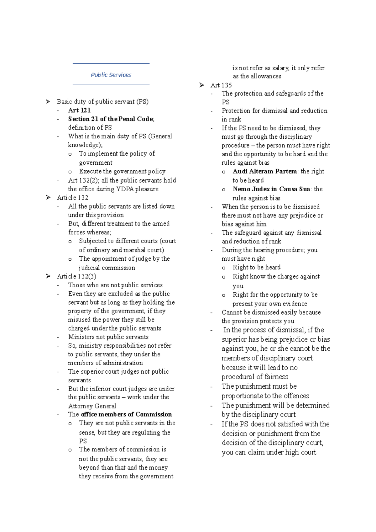 Public Services (PS) - Key Duties, Rights, and Disciplinary Procedures ...