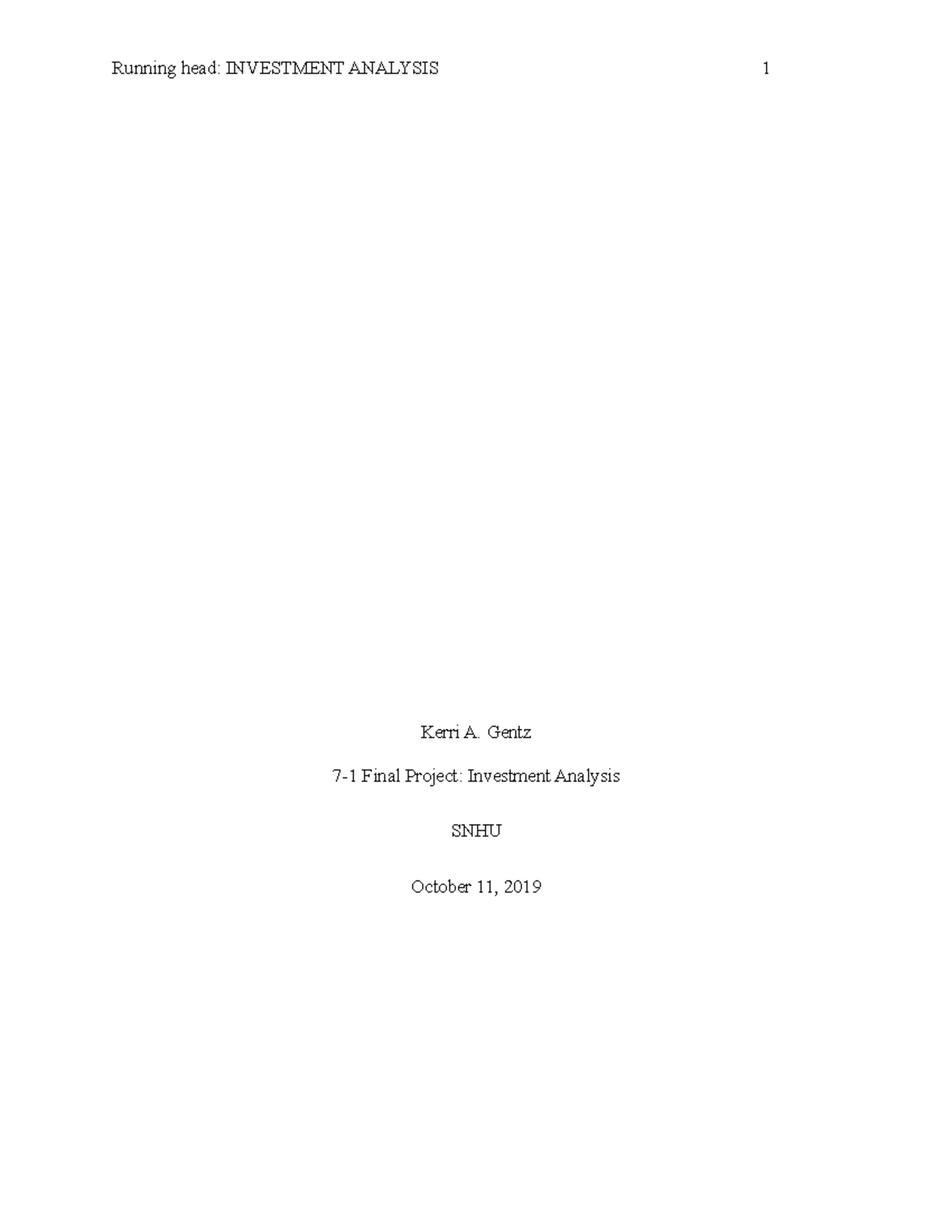 Fin340 Final - Reece Reuter Module Seven: Final Project Submission FIN ...