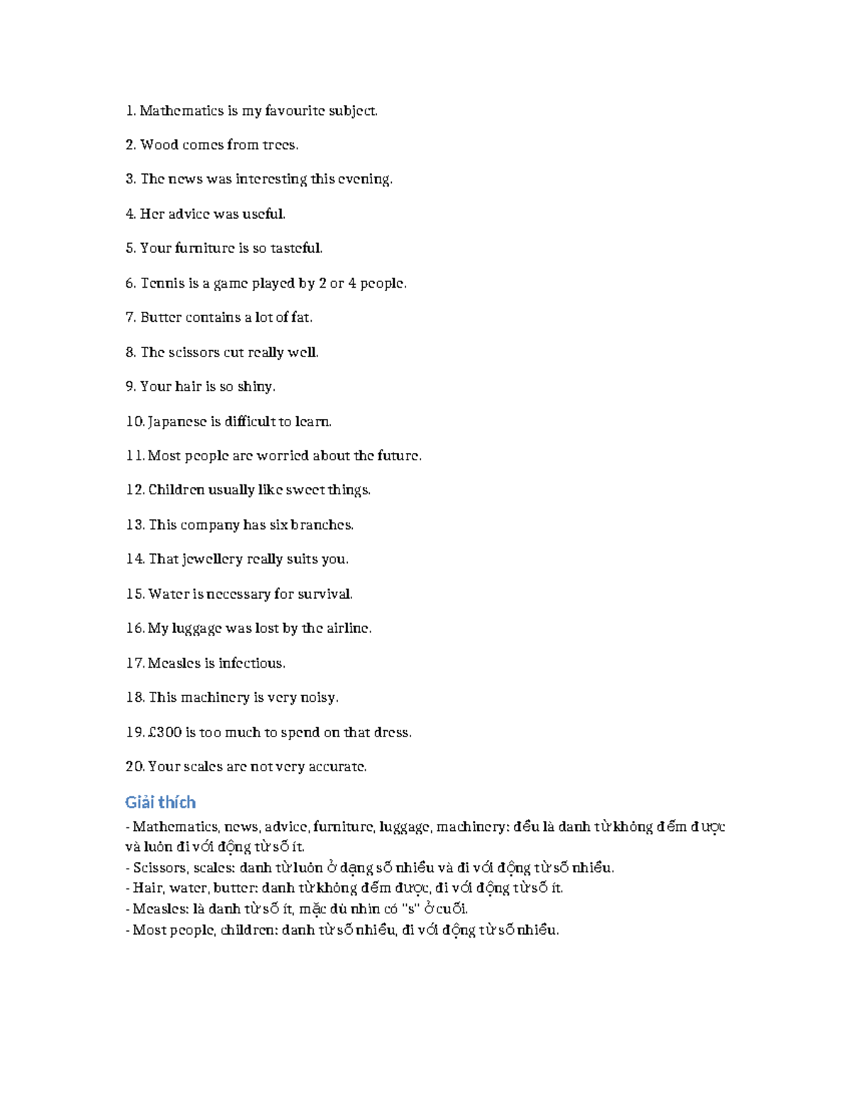 Correct Verb Form Exercises and Examples in English Grammar - Studocu
