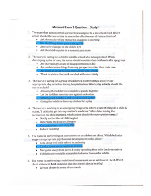 NUR 155 L Practice Dose Calc #1 - Answers - NUR 155 - Studocu