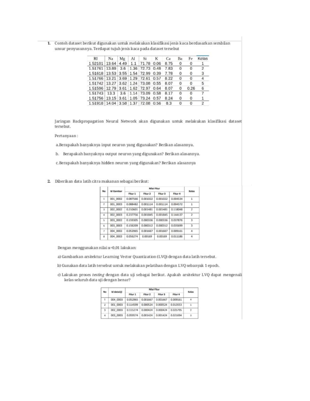 Soal JST - Kumpulan Materi Jaringan Saraf Tiruan - Studocu
