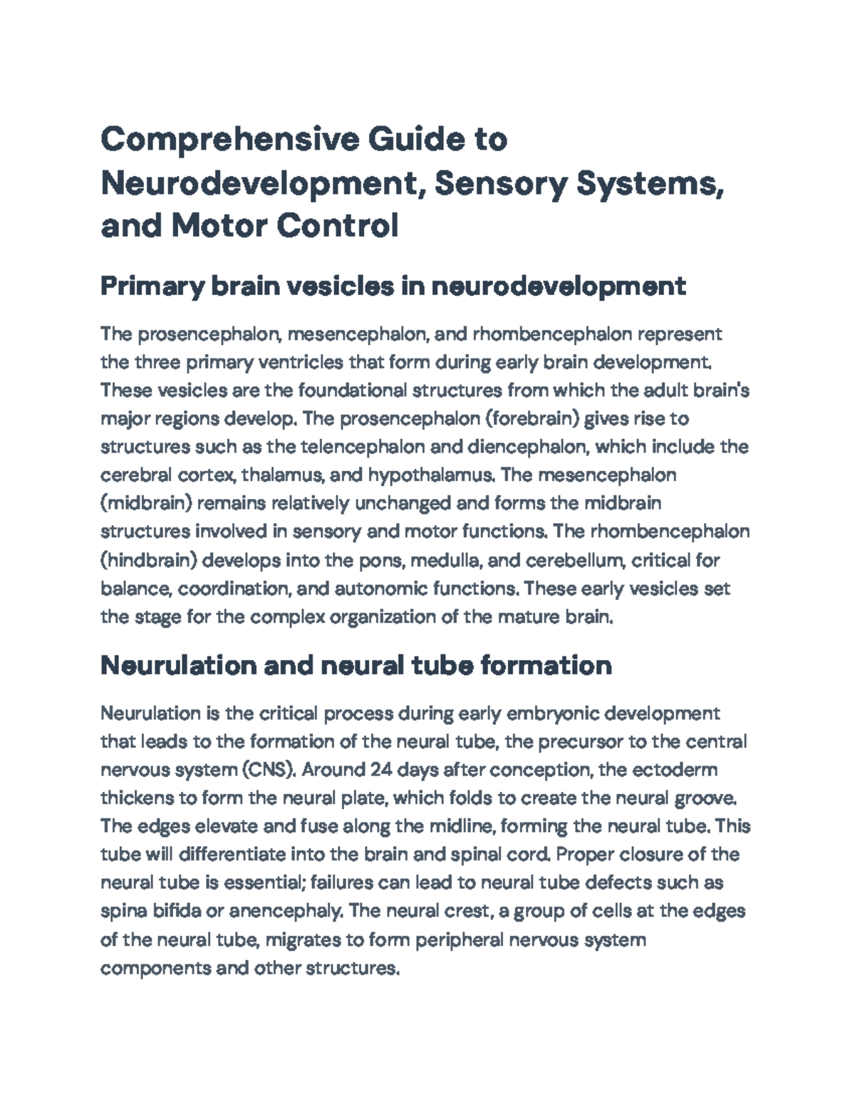 Comprehensive Guide to Neurodevelopment and Sensory Processing ...