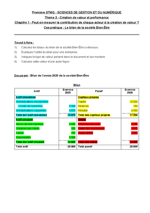 Corrige Chapitre 13 SDGN - Chapitre 13 La valeur financière, boursière, partenariale Questions ...