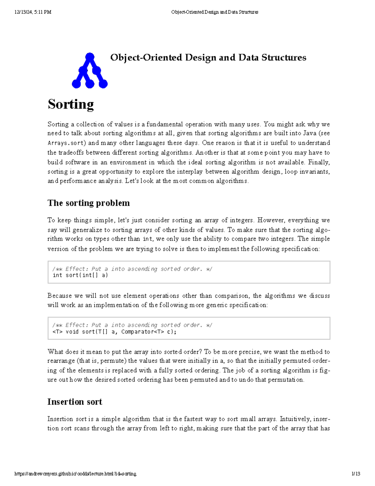 Object-Oriented Design and Data Structures - Object-Oriented Design and ...