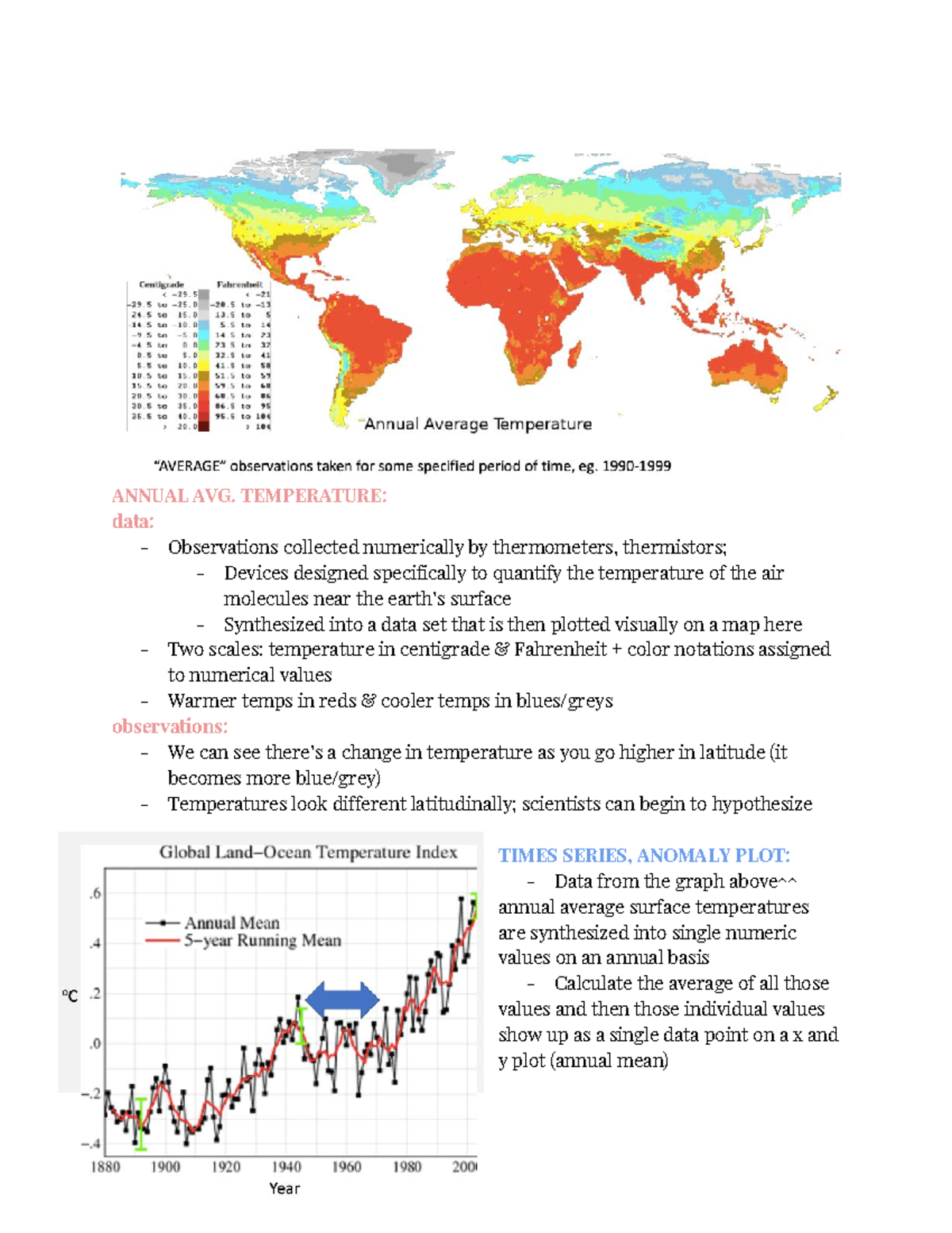 Geol 150 Midterm Notes: Analysis of Temperature and Climate Data - Studocu