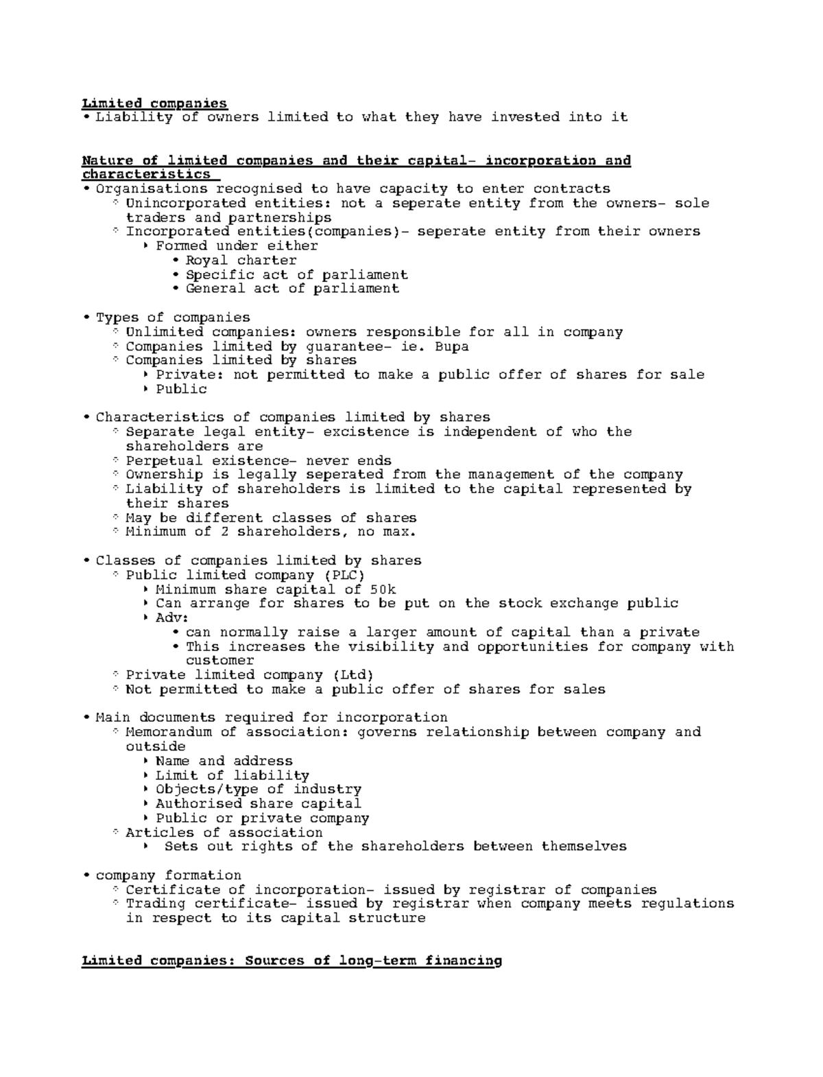 Understanding Limited Companies: Structure, Financing & Documentation ...