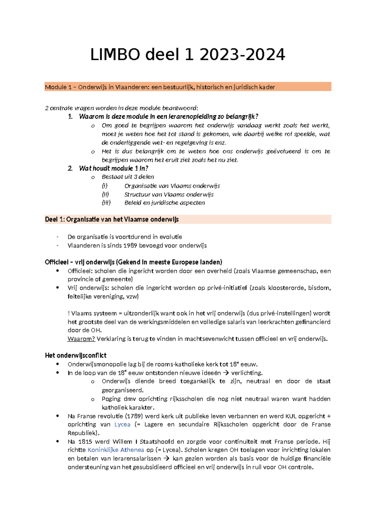 Module 1 - LIMBO deel 1 2023- Module 1 – Onderwijs in Vlaanderen: een ...