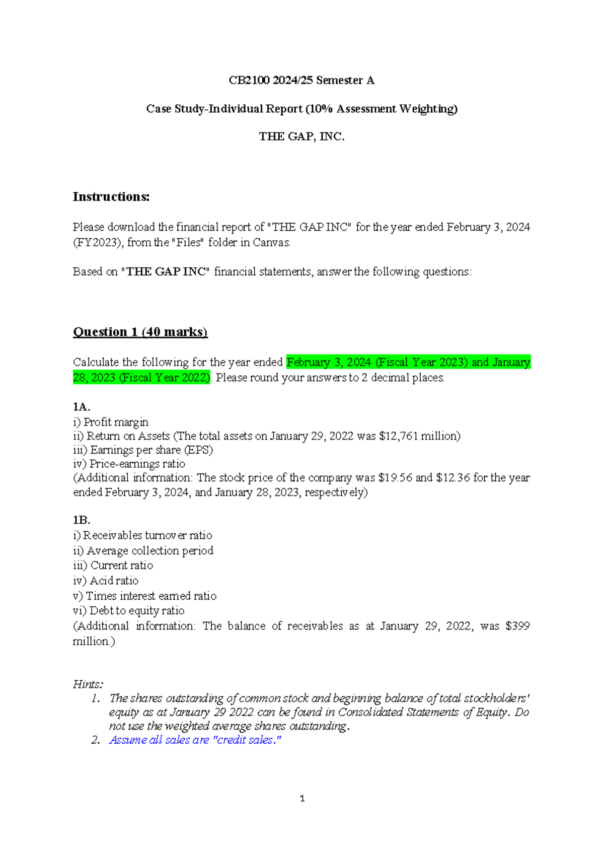 Case Study - yep - CB2100 2024/25 Semester A Case Study-Individual ...