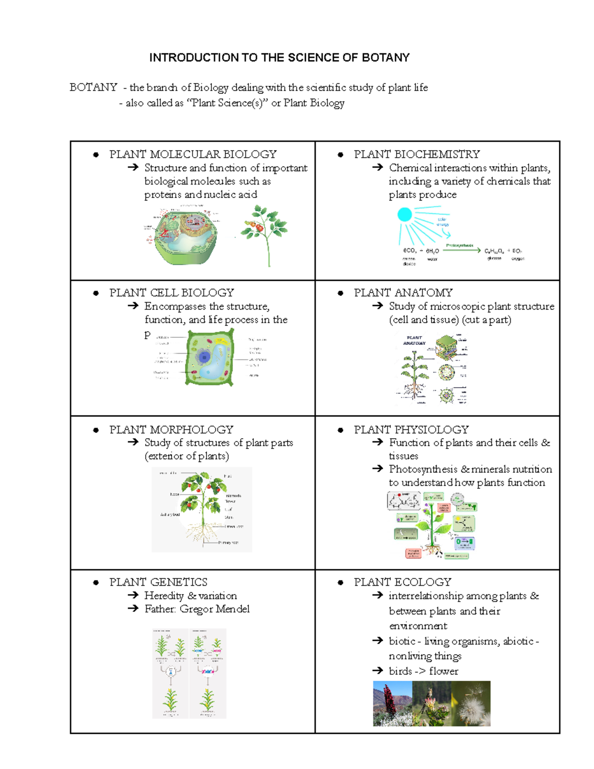 Introduction TO THE Science OF Botany - INTRODUCTION TO THE SCIENCE OF ...