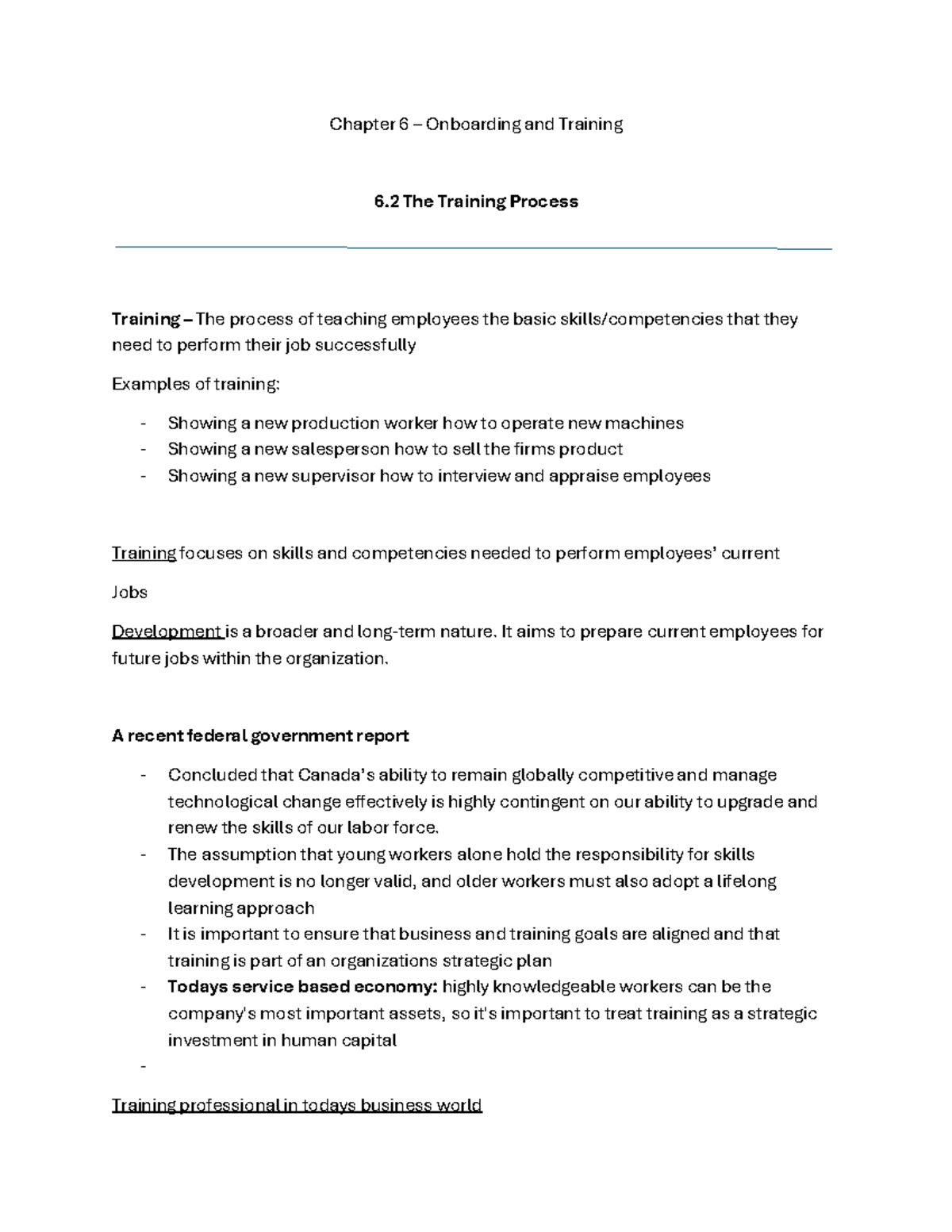 Chapter 6 - Onboarding and Training: The Training Process Explained ...