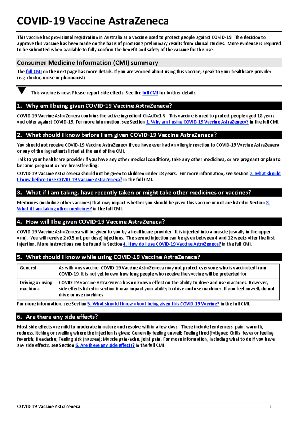 Cmi approved covid 19 vaccine az - COVID-19 Vaccine AstraZeneca This ...