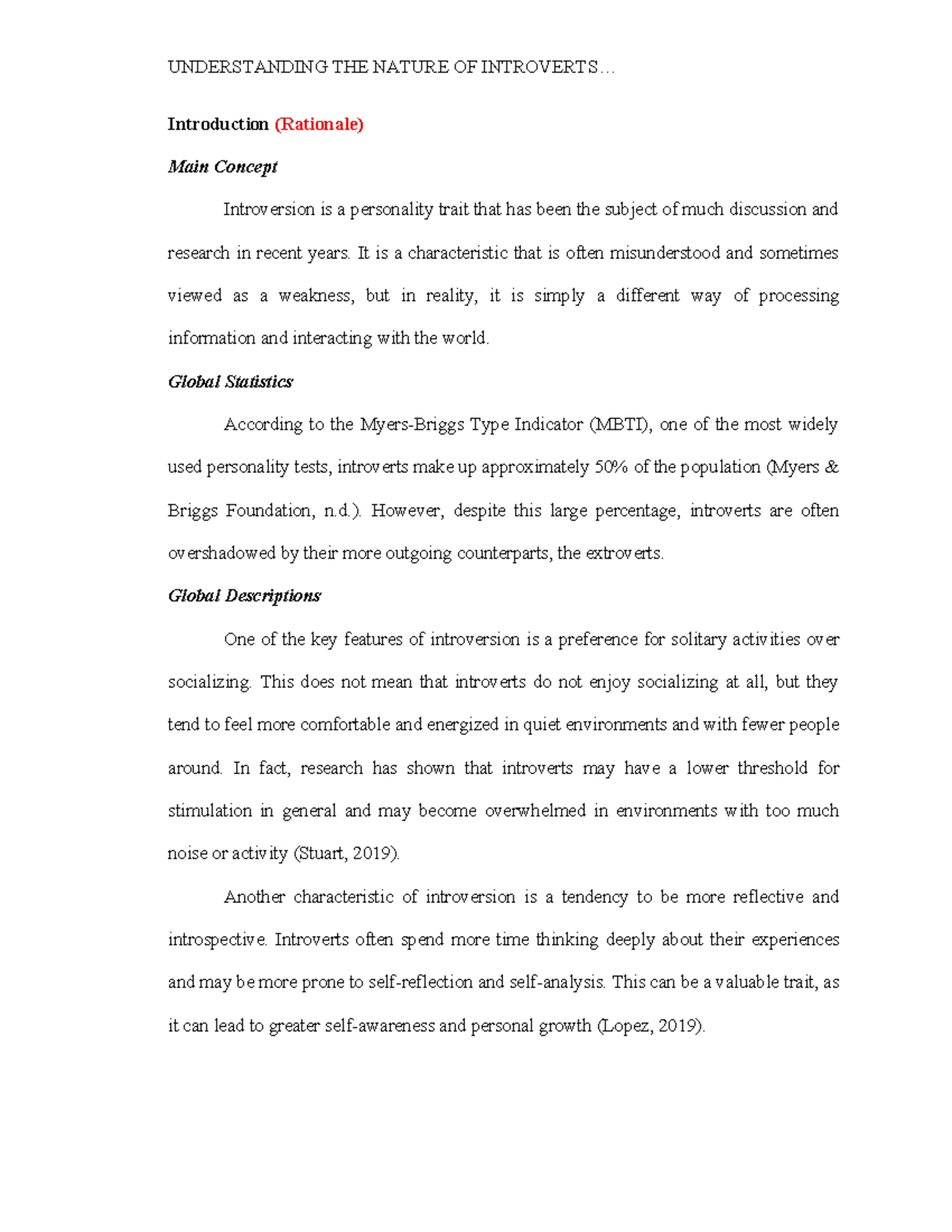 Understanding Introversion: Insights and Implications (PSY101) - Studocu