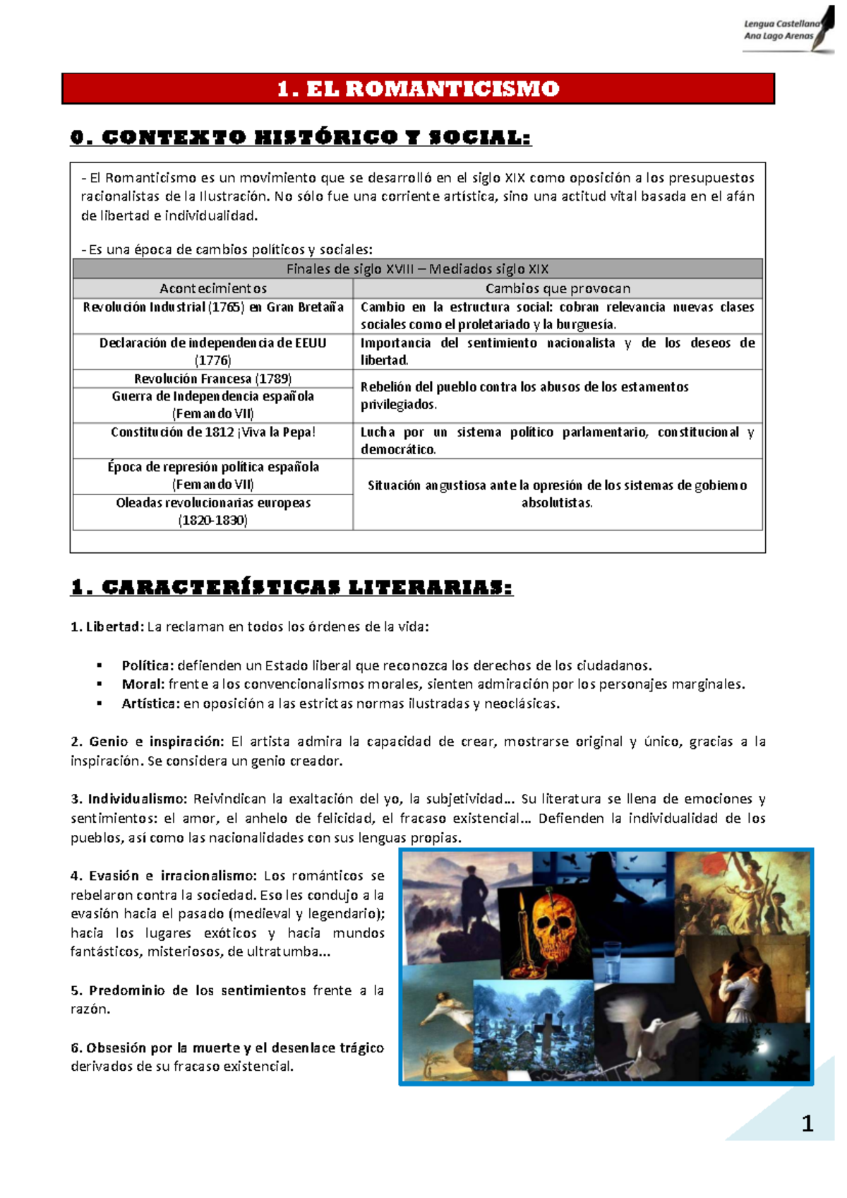 AP TODO - Literatura: El Romanticismo y el Realismo en España - Studocu