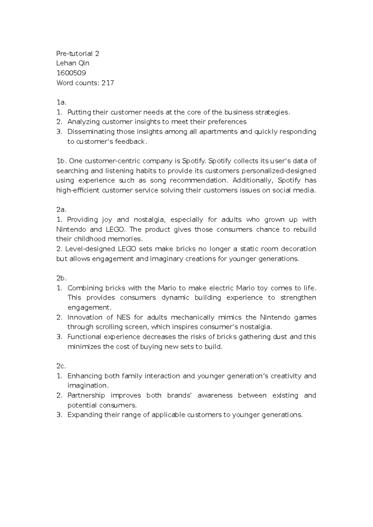 Pre-Tutorial 2 - Customer Engagement Strategies Analysis - Studocu