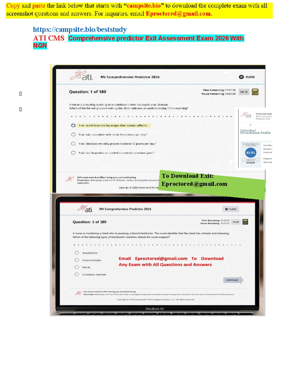 RN ATI Comprehensive Predictor Exit Exam 2026 with NGN - Studocu