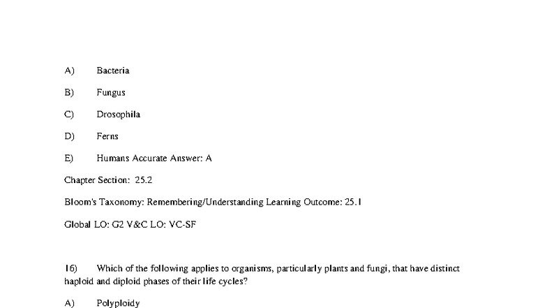 Test Bank for Becker's World of the Cell (10th Ed) - Chapter 25.2 - Studocu