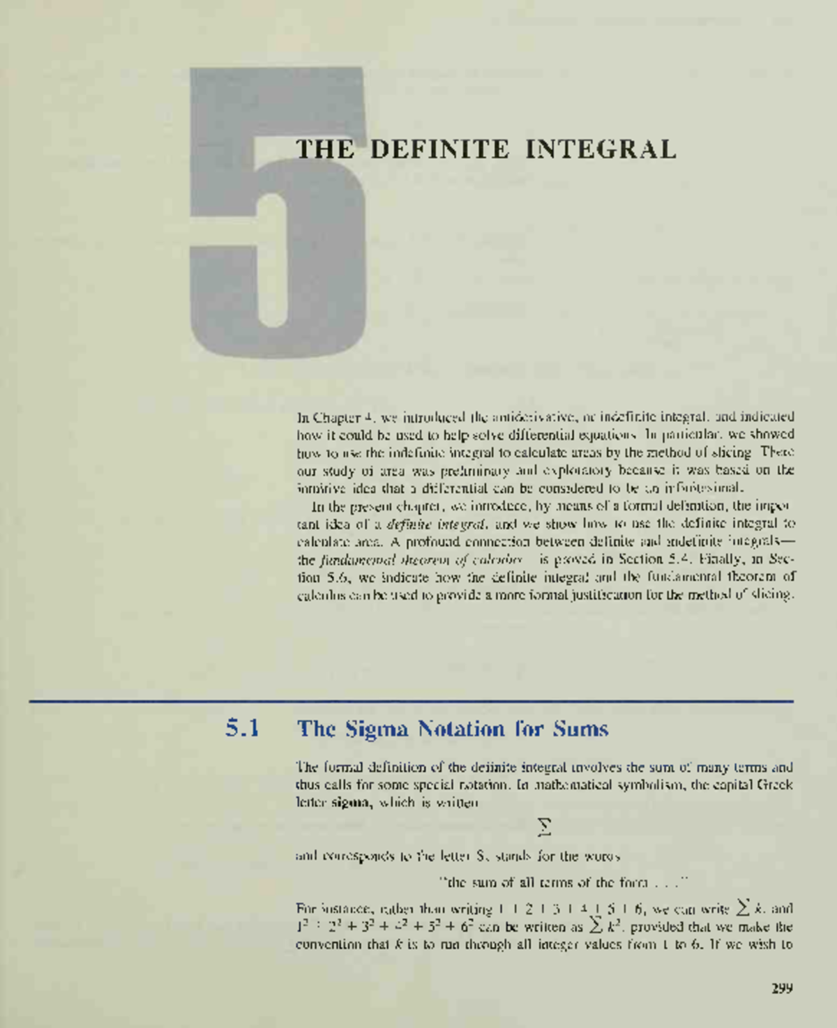 Chapter 5 - The Definite Integral (MATH 101) - Studocu