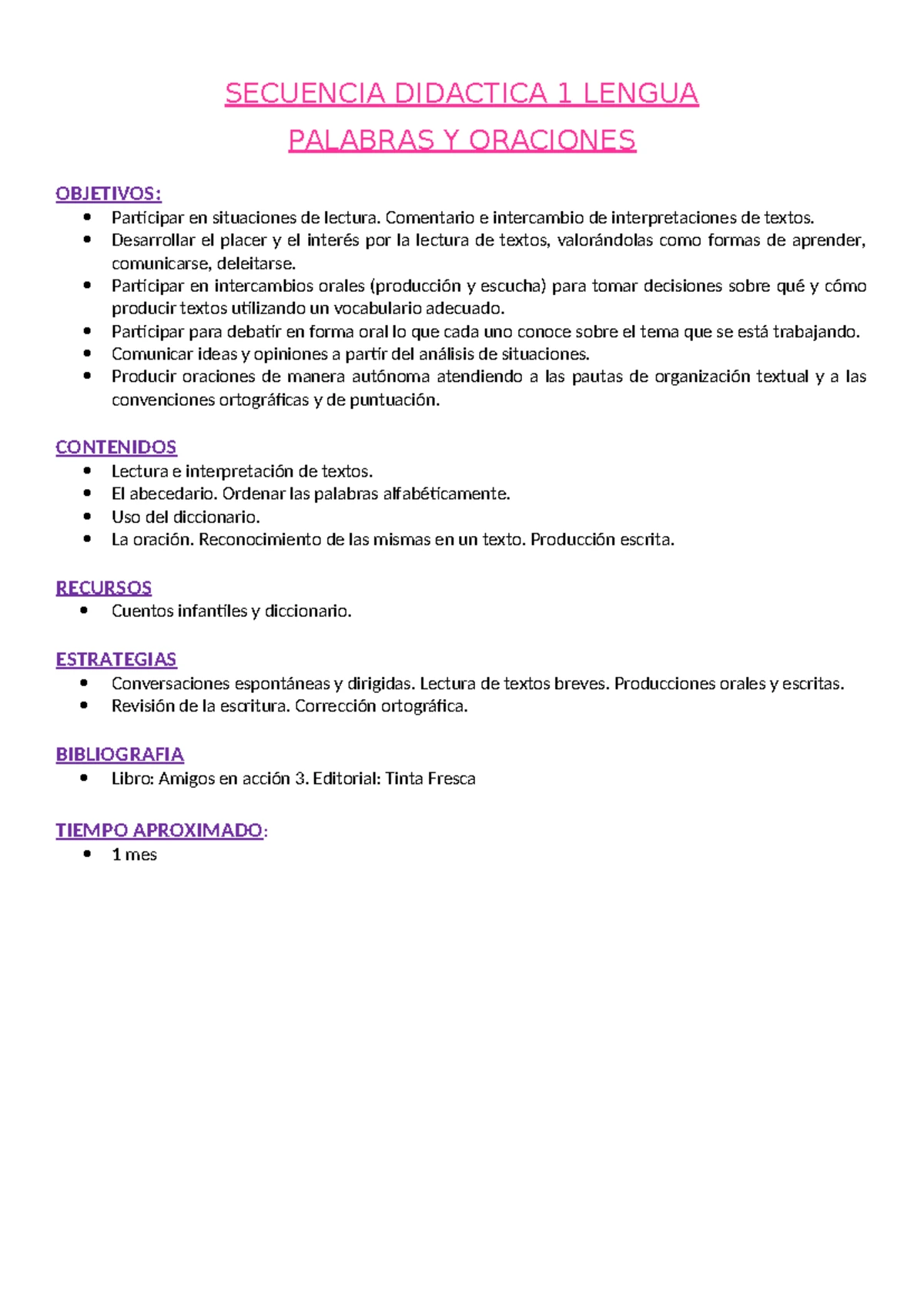 SECUENCIA DIDÁCTICA: Acentuación y Uso de B y V - 5º Grado - Studocu