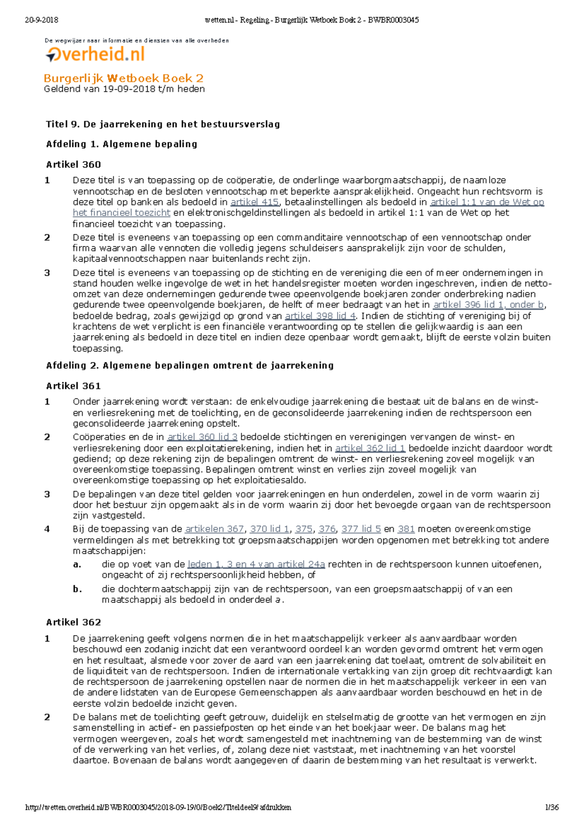 Titel 9 van Boek 2 van het Burgerlijk Wetboek - Jaarrekening en ...