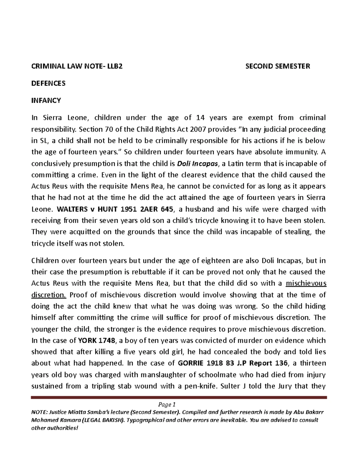 THE Criminal Procedure ACT, 2024 - BILL Supplement to the Sierra Leone Gazette yol- CLXV. No. 3 ...