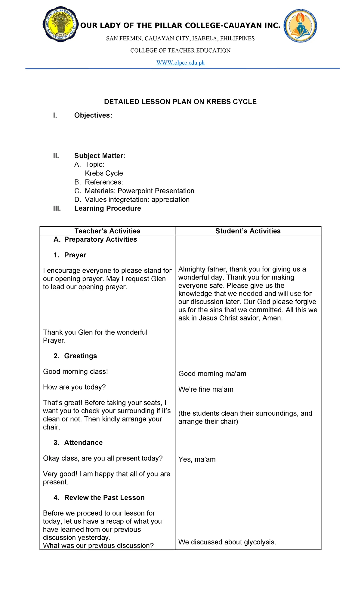 Detailed Lesson Plan on Mendelian Genetics (BSED) - Studocu