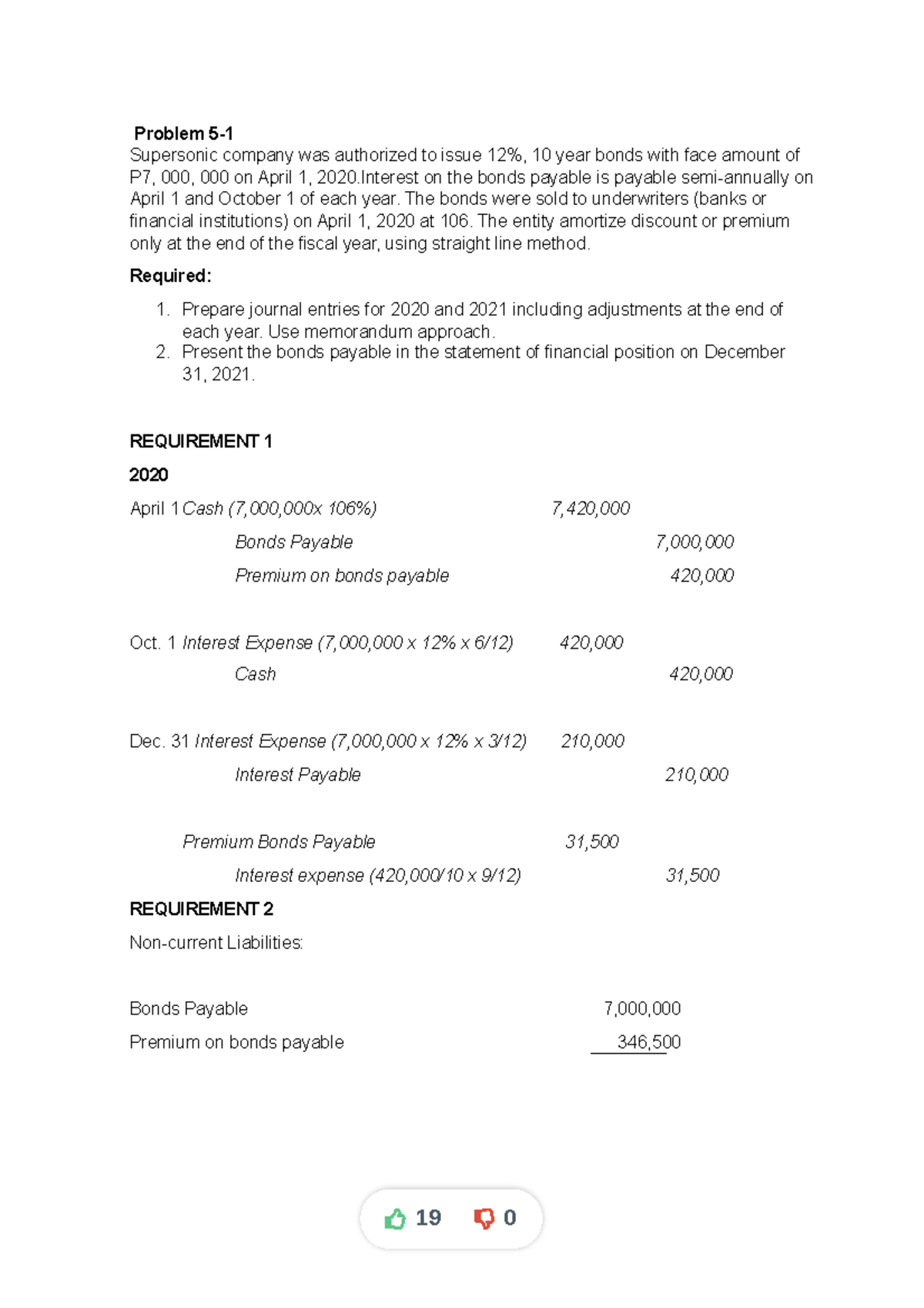 Bonds Accounting Journal Entries & Financial Position (ACSC) - Studocu