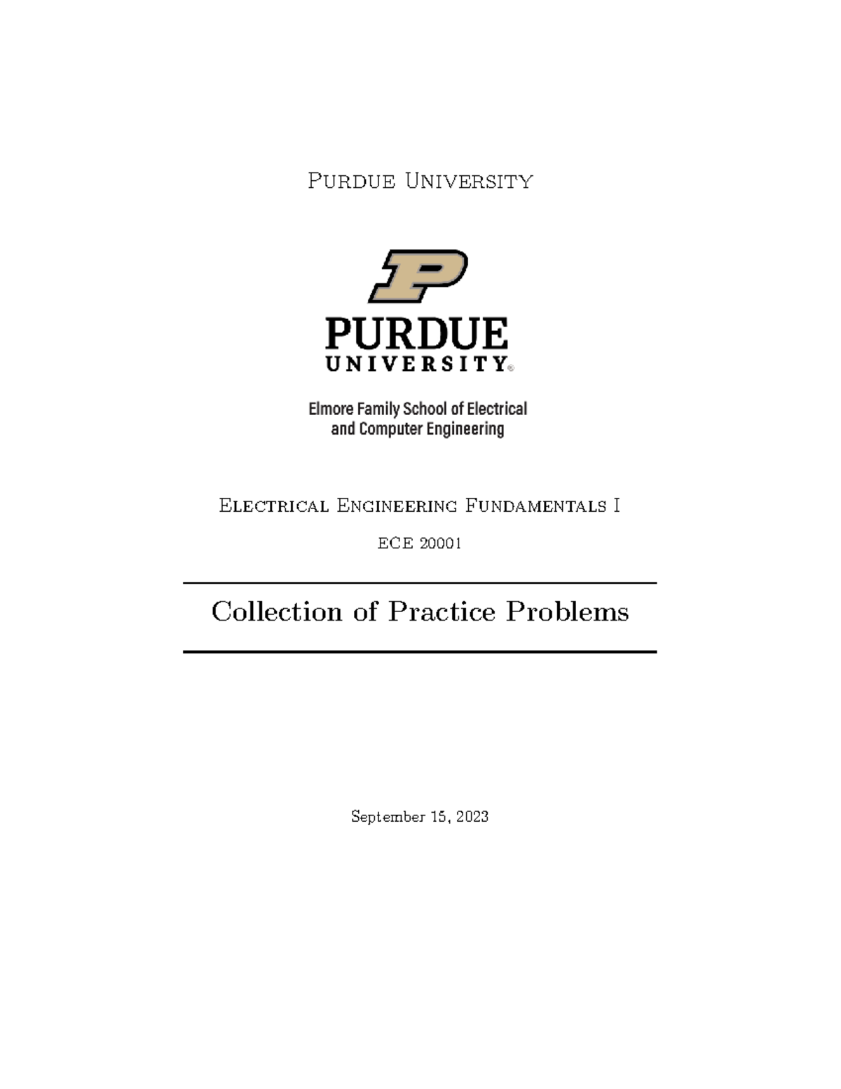 ECE 2000: Electrical Engineering Fundamentals I - Practice Problems ...