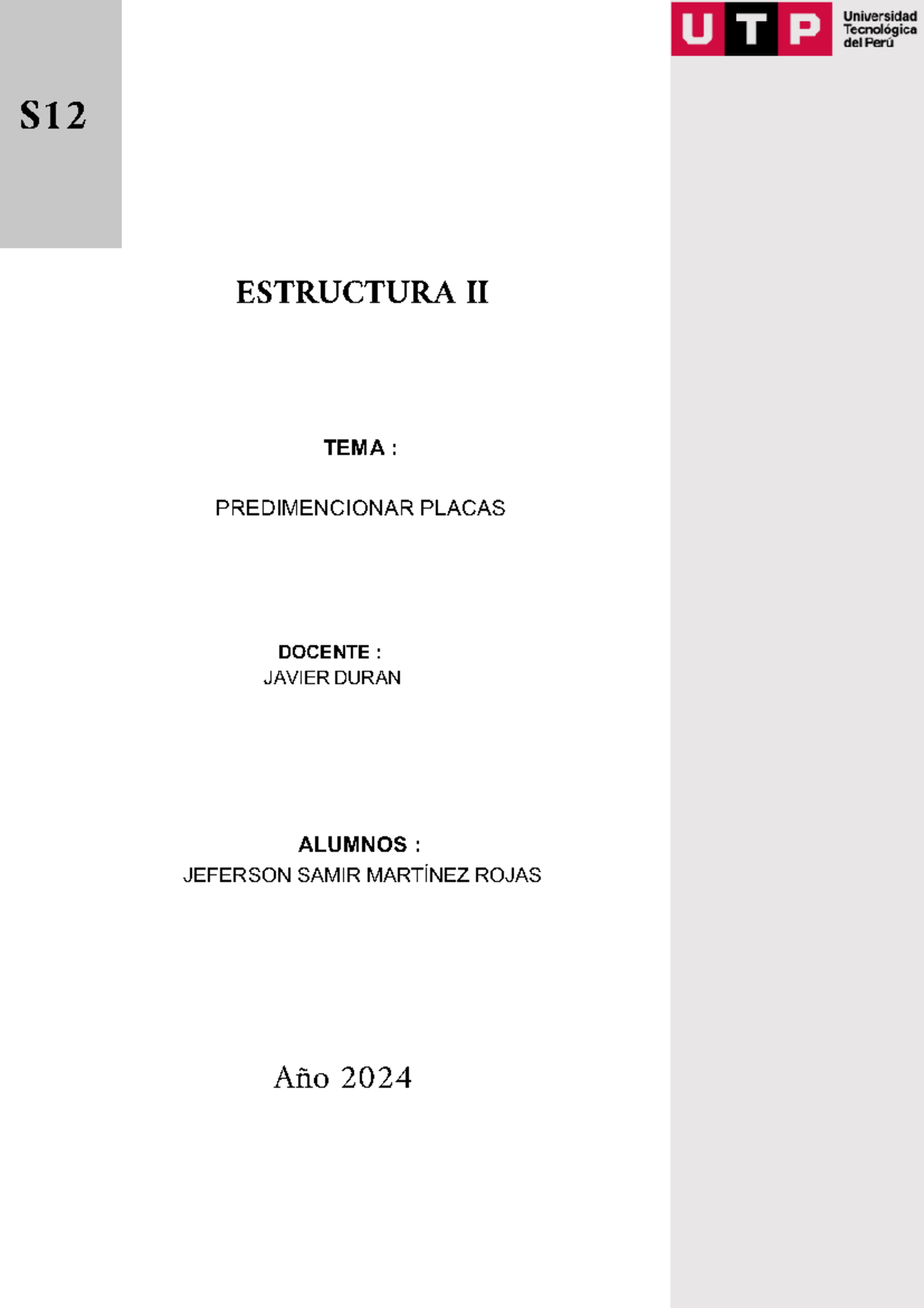 Estructura Ii S12 Sistemas Estructurales Estructura Ii Alumnos