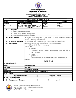 Sample MG Class Program Grade 3 AND 4 - Republic of the Philippines ...