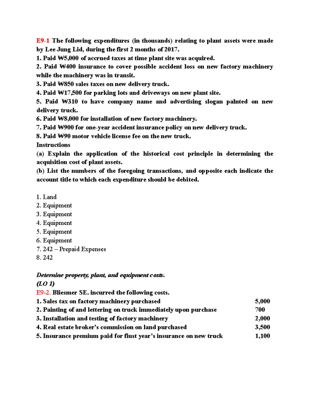 Chapter 4 Notes on Plant Assets and Expenditures Analysis - Studocu