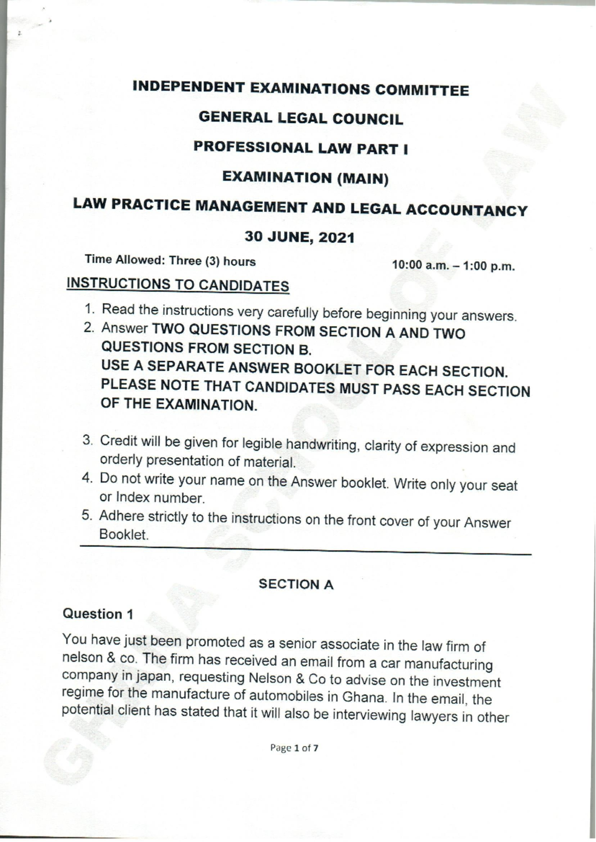 Legal Accountancy LPM Final Exam - June 2021 Guidelines and Questions - Studocu