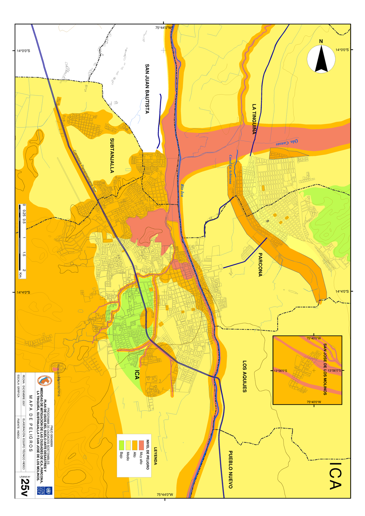Mapa de Peligros para Ciudades de Ica - Elaboración INDECI - Studocu