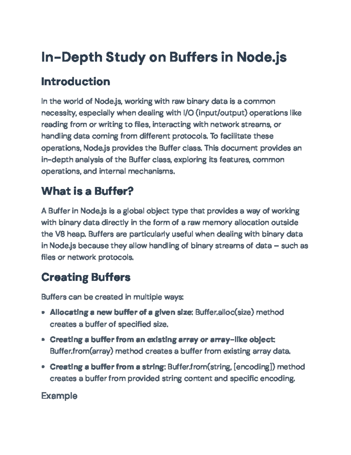 In-Depth Analysis of Buffers in Node.js: Features and Techniques - In-Depth Study on Buffers in ...