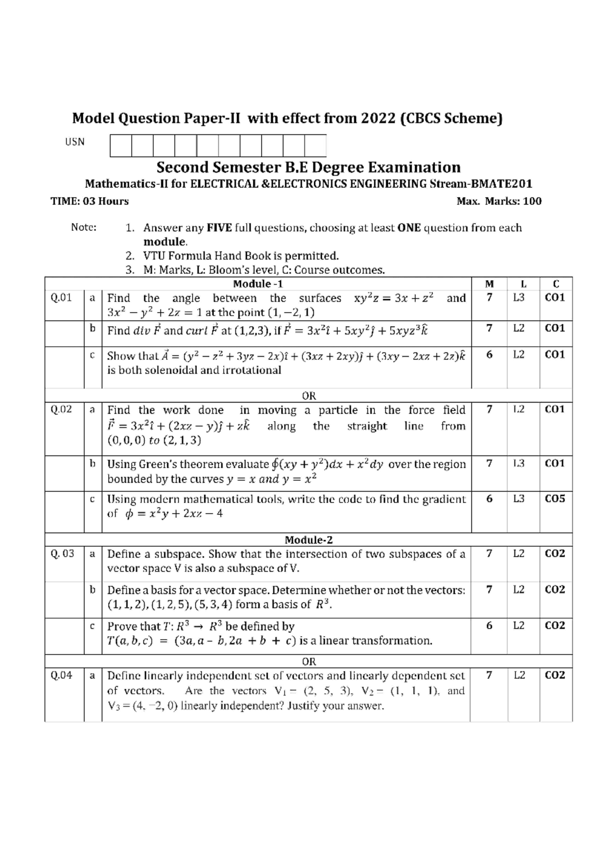 Solution to Model QP-2: Detailed Analysis and Results (BMATE201) - Studocu
