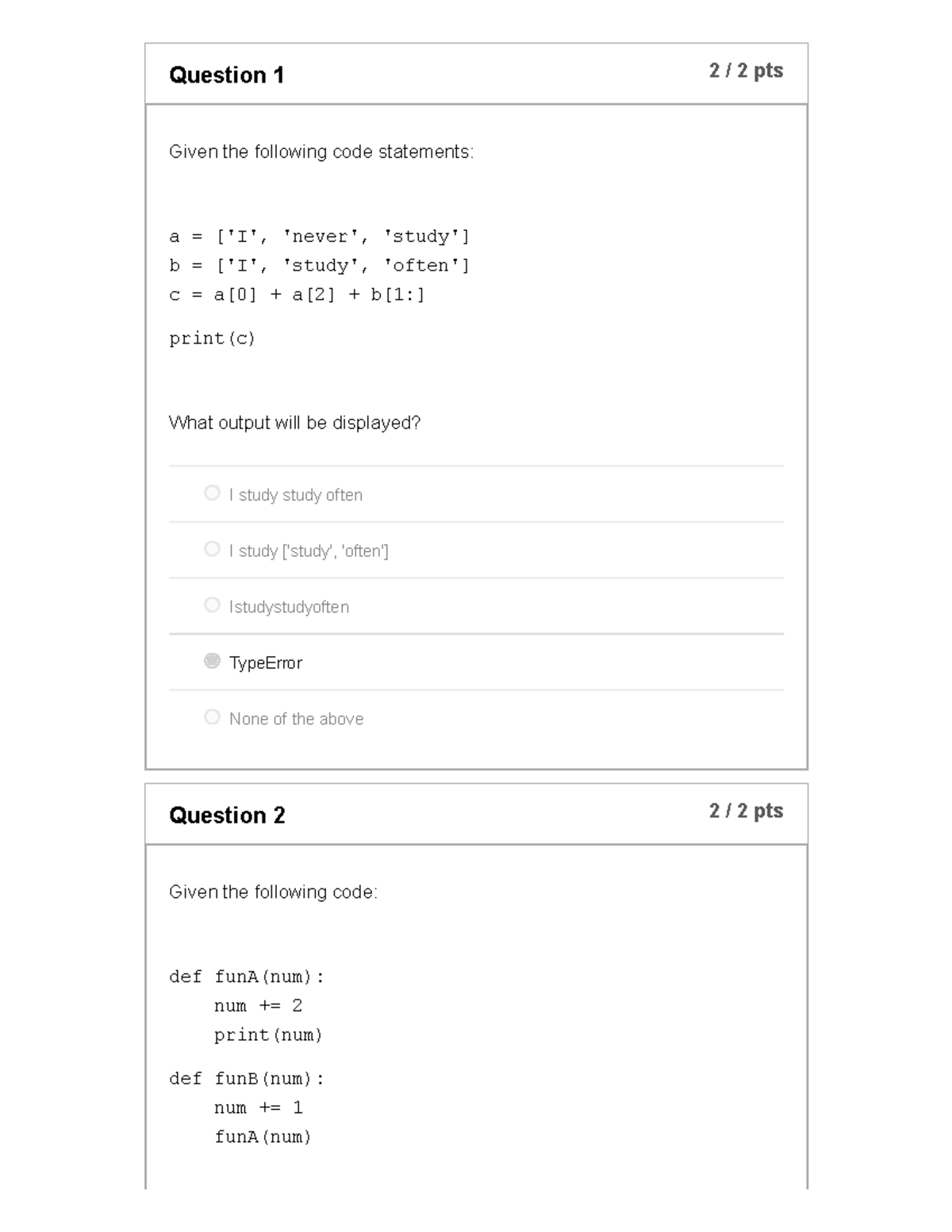 CS 100 Practice Final Exam CS 100 (Fall 2022) - Commons - Question 1 2 ...