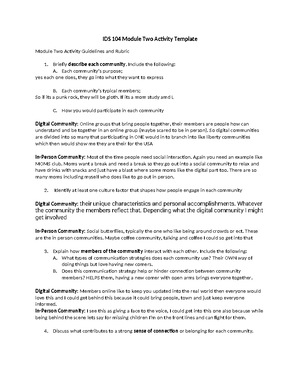 [Solved] IDS 104 Module Four Activity Template Please reference the ...