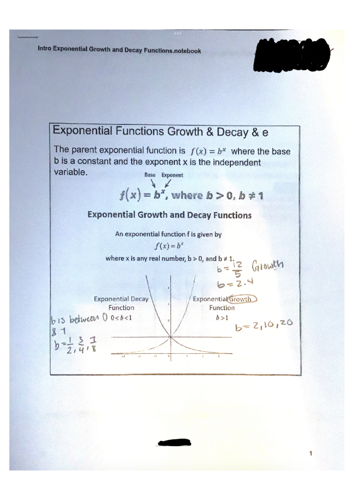 Exponential Growth and Decay Functions - Studocu