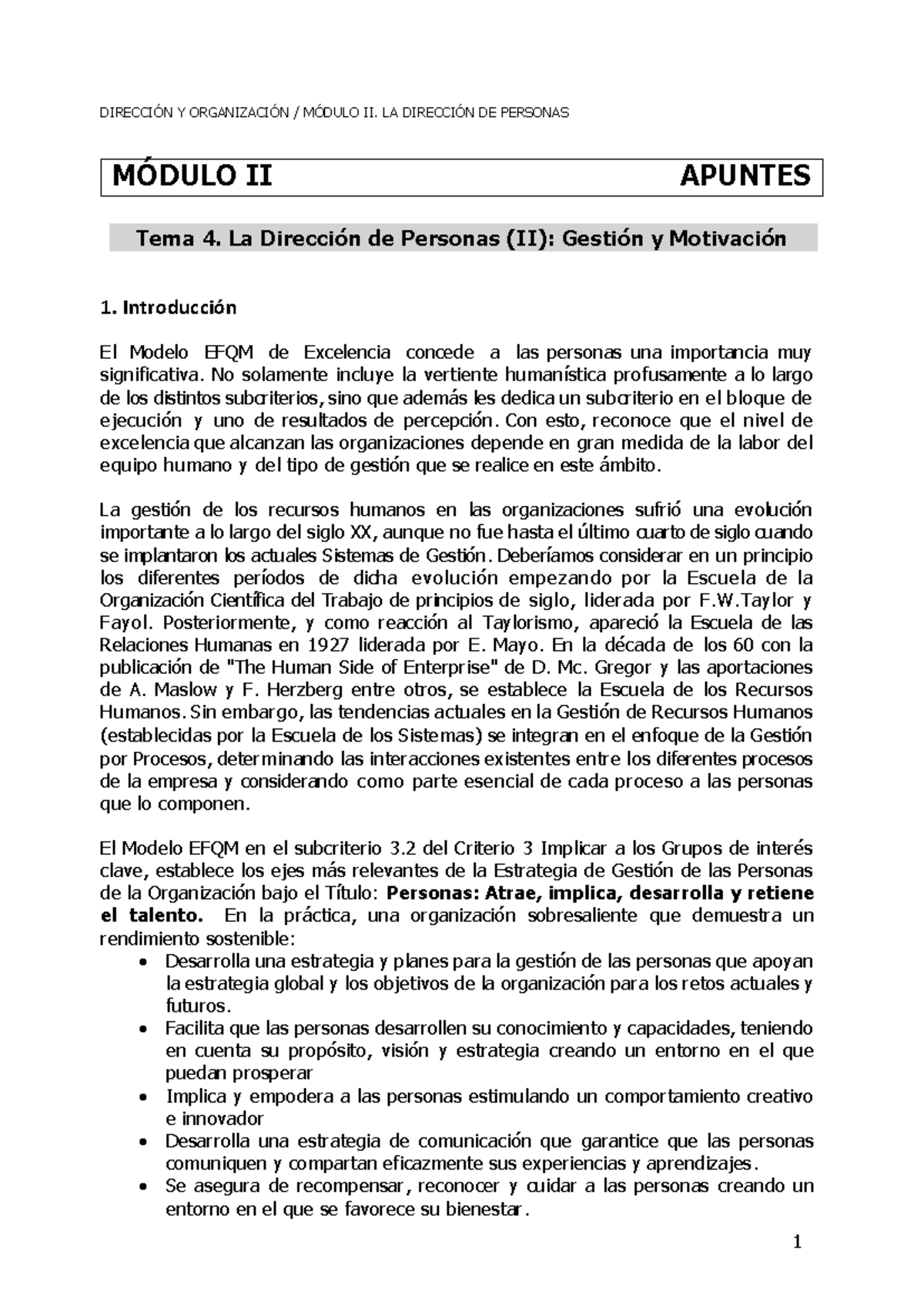 DyO 2025: Tema 4 - Gestión y Motivación de Personas en la Organización ...