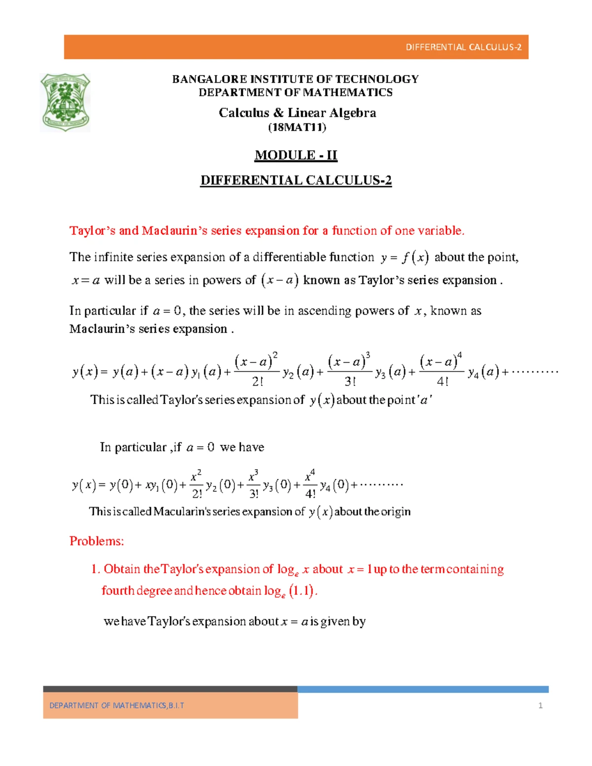 Lab Manual Eng Math 1 Lab Component Of First Semester Engineering