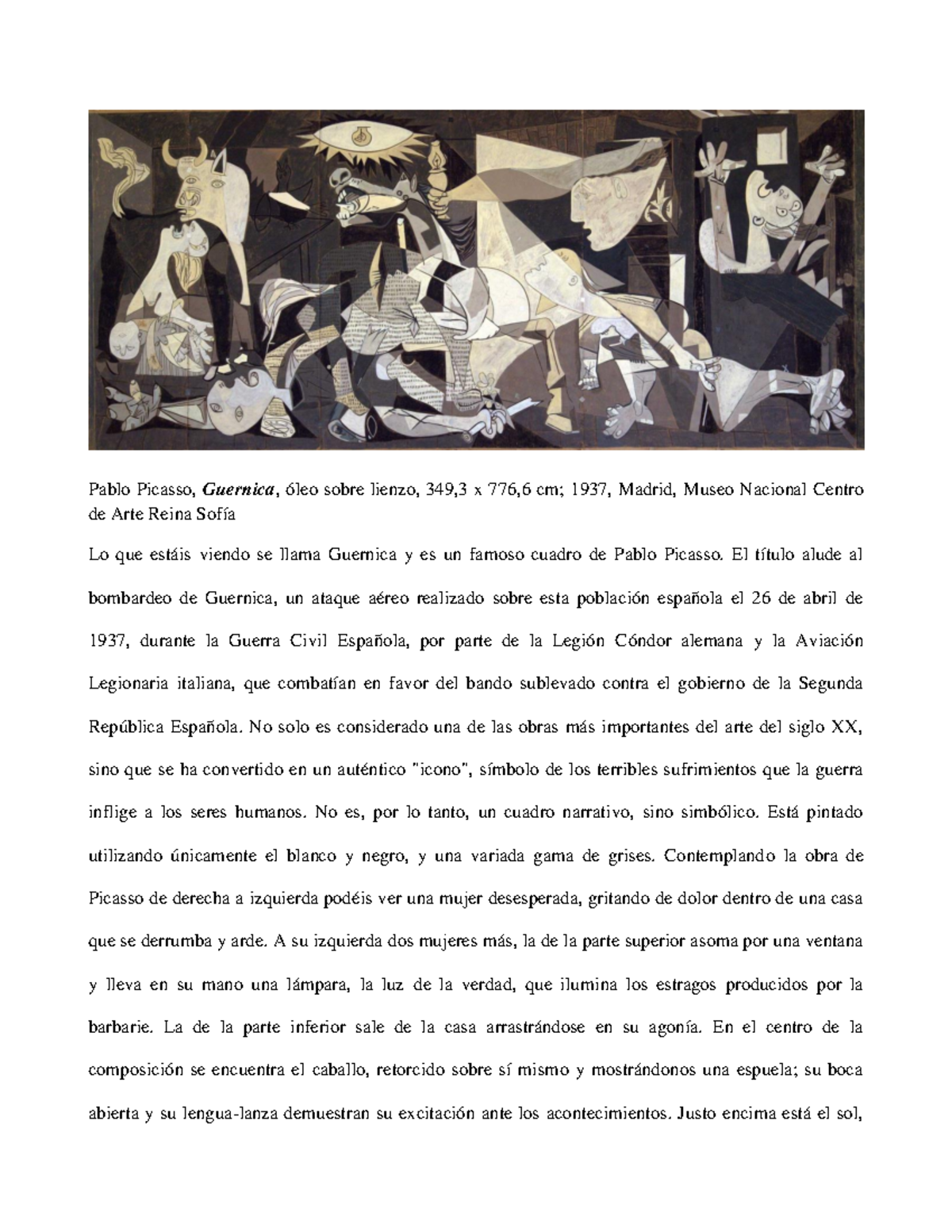 03-Picasso-Guernica: Análisis del Icono de la Guerra Civil Española ...