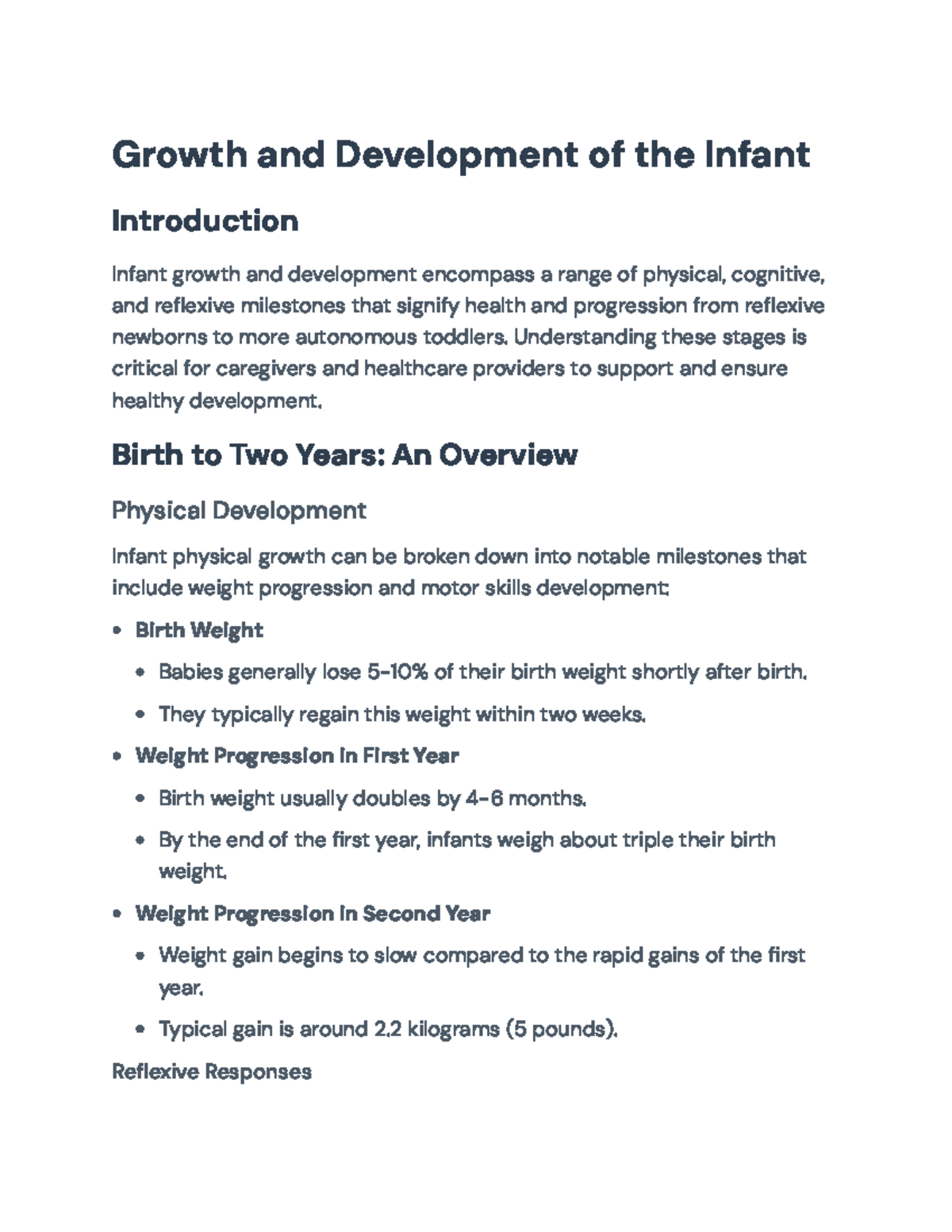 Infant Growth and Development: Milestones from Birth to Two Years ...