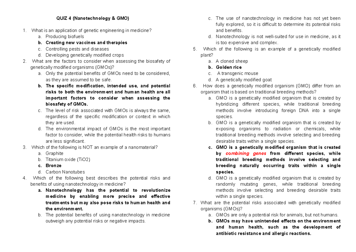 STS- Finals - Comprehensive Quiz Summaries for Science, Technology, and ...