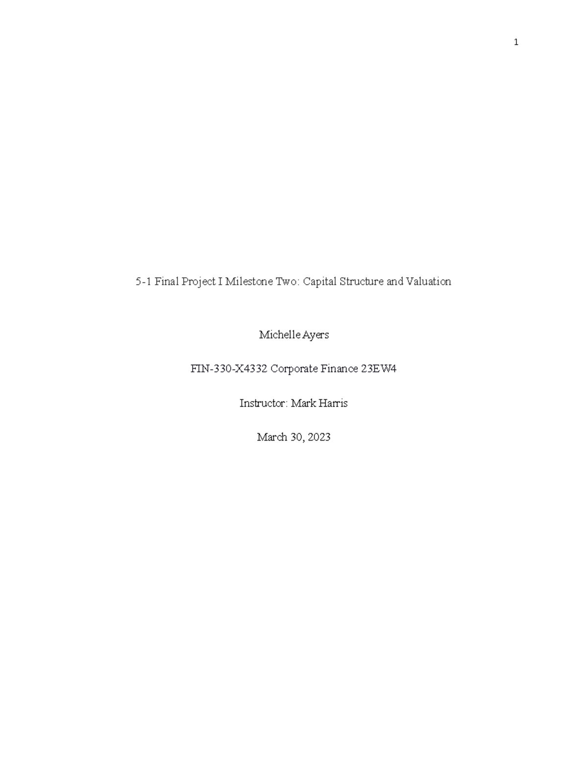 Module 5-2 - research paper - 5-1 Final Project I Milestone Two ...