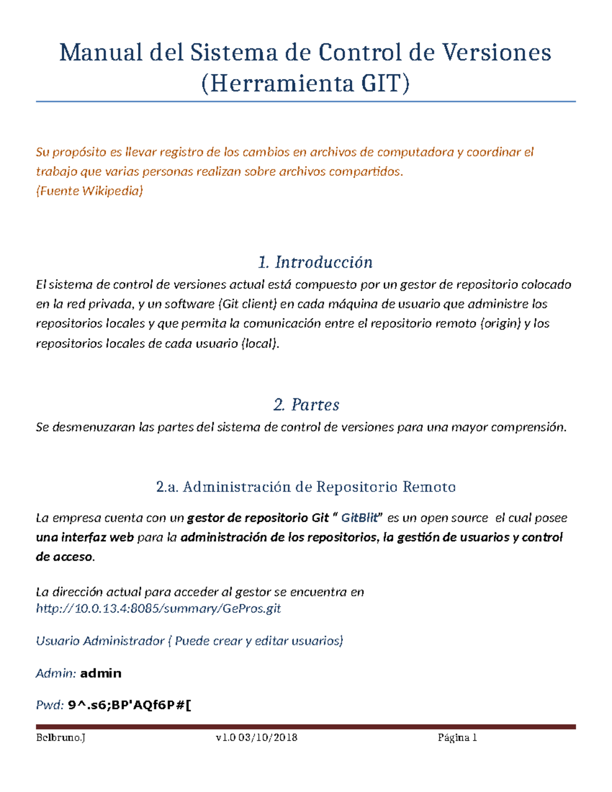 Manual del Sistema de Control de Versiones GIT: Guía de Uso y ...