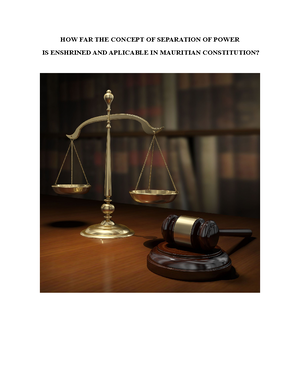 Mauritian Legal System - MAURITIAN LEGAL SYSTEM.. SYLLABUS Law as a ...