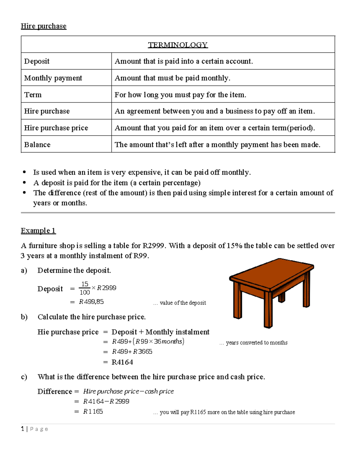 06 Hire Purchase: Understanding Terms and Calculations for Financing ...
