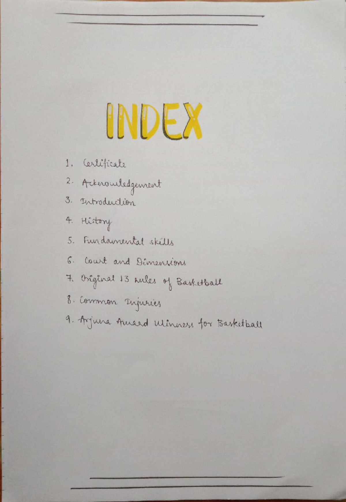 Physical Education 1 - Basketball Project Overview and Skills - Studocu