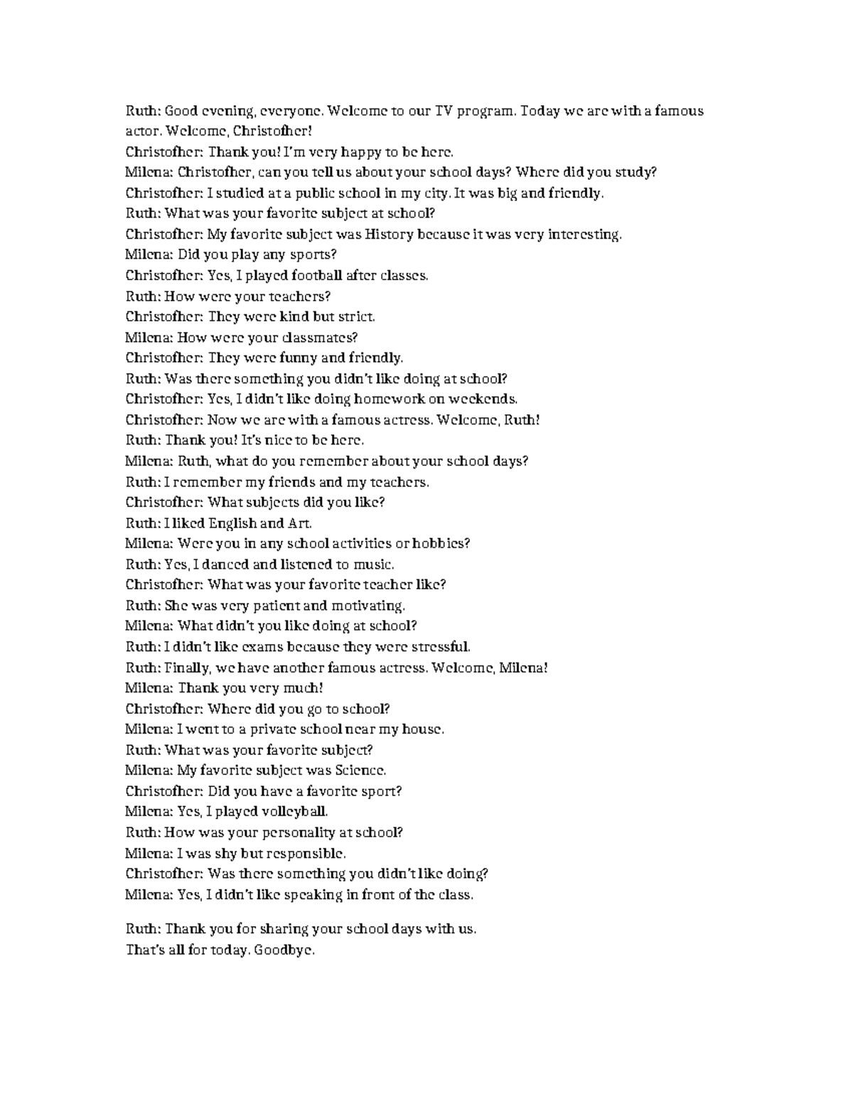 Dialogue on School Days - Varojvd dlbumgfrnn - Studocu