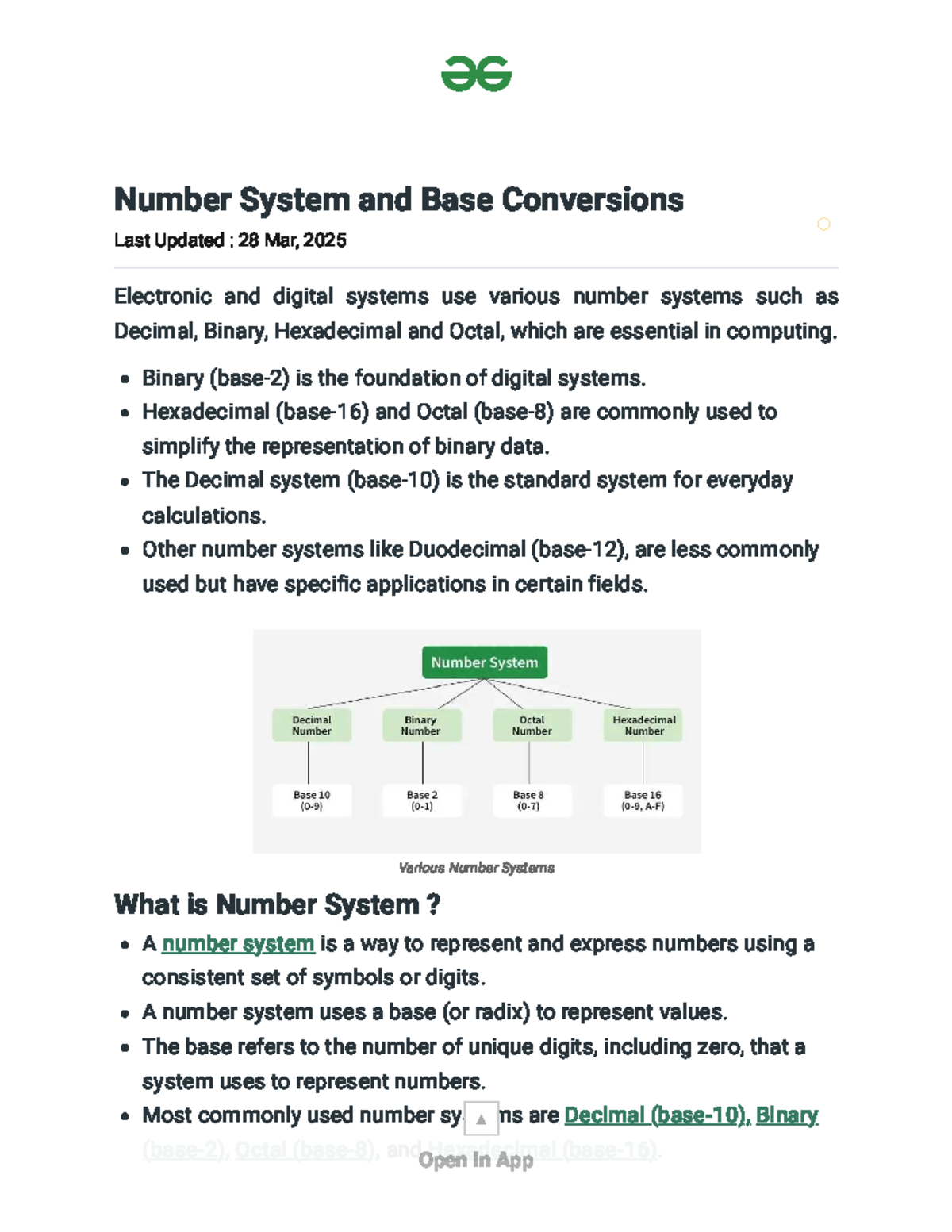 Number System & Base Conversions: A Comprehensive Guide - Studocu