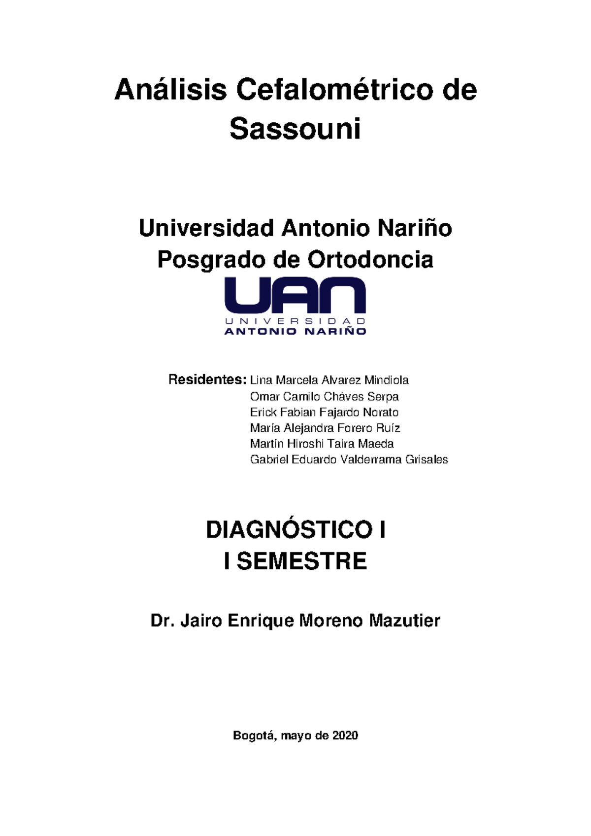 Análisis Cefalométrico de Sassouni en Ortodoncia - I Semestre - Studocu